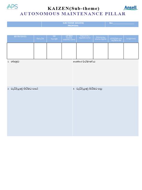 Kaizen Sub Theme Pdf