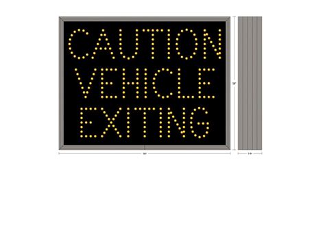 Caution Vehicle Existing Sign 5062 Led Warning Signs