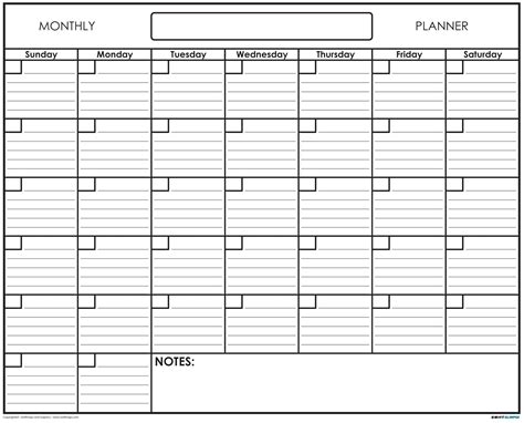 Free Printable Blank Monthly Calendar Templates With Lines