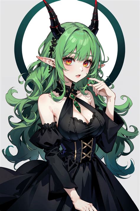 Anime Demon Girl With Red Eyes