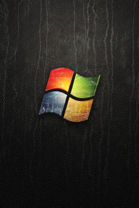 Download Wallpaper Black Logo Leather Windows Microsoft Windows 7 Abstract Section Hi