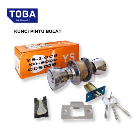 Jual Kunci Pintu Kamar Mandi Bulat Gagang Tarikan Handle Putar Shopee Indonesia