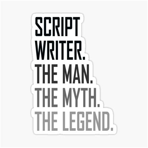 Script Writer The Man Profession Sticker For Sale By Sampleoka