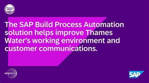 Thana Krishnan On Linkedin 🚀 Thames Water Transforms With Sap Build Process Automation 💧…