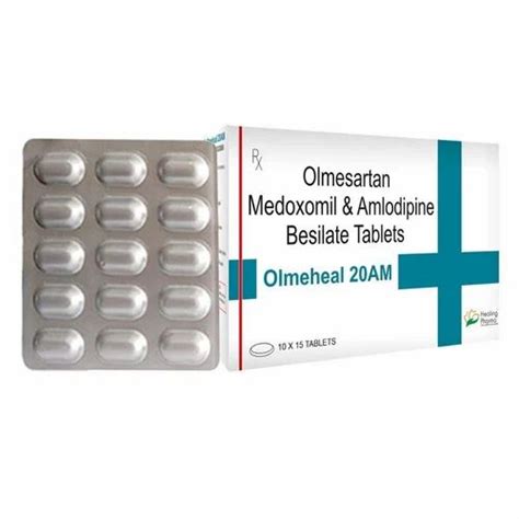 Olmeheal Am Olmesartan Medoxomil And Amlodipine Besilate Tablets Ip 20 Mg At ₹ 19300stripe