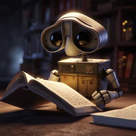 Premium Ai Image A Robot Reading A Book