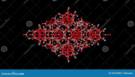 Tourmaline Molecular Structure Isolated On Black Stock Illustration Illustration Of Ruby