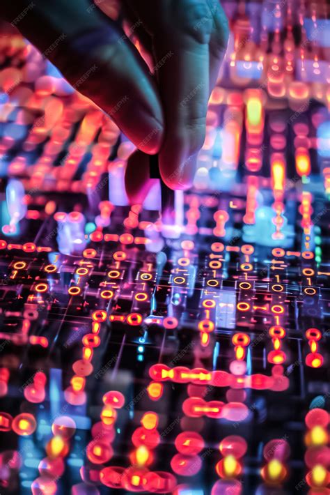 Premium Photo A Person Deciphering A Maze Of Binary Code Highlighting