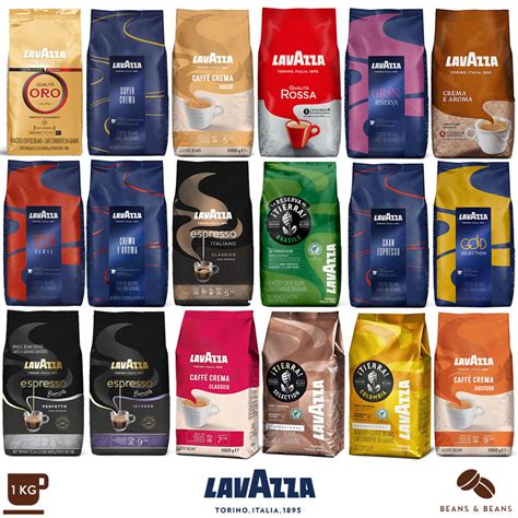 Lavazza Whole Beans Oro Super Crema Barista Rossa Tierra Selection All