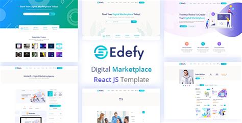 Edefy React Js Digital Marketplace Template By Wpoceans Themeforest