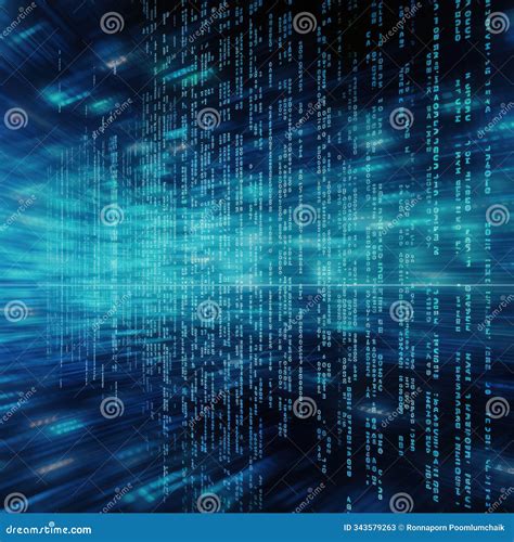 A Simple Blue Background Featuring Subtle Programming Code Texture Stock Illustration