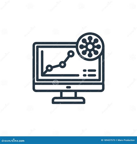 白色背景中突显的分析矢量图图标 网站设计和移动、应用开发的大纲、细线分析图标 向量例证 插画 包括有 计算机 绘制 189437575