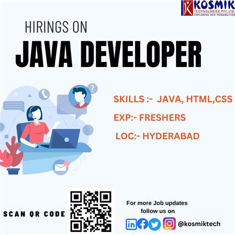 Kosmiktechnologies Pvt Ltd On Linkedin Openings Java Javadeveloper Itjobs Javajobs