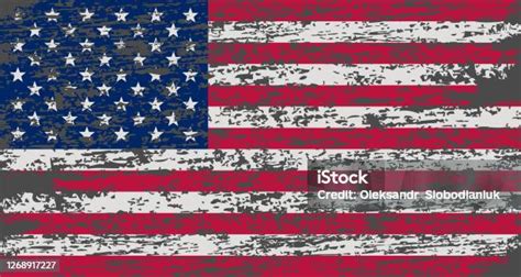 미국 국기 브러쉬 는 미국의 플래그를 그린 그런지 효과와 수채화가 있는 손으로 그린 스타일 일러스트레이션 그런지 질감의 미국 국기 벡터 그림입니다 미국 국기에 대한 스톡
