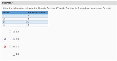 Solved Using The Below Data Calculate The Absolute Error