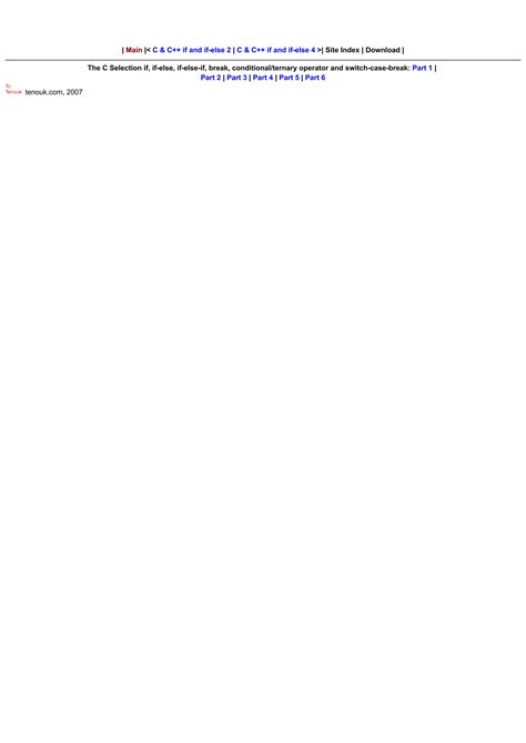 Cprogramcontrolifelseselection3 Pdf