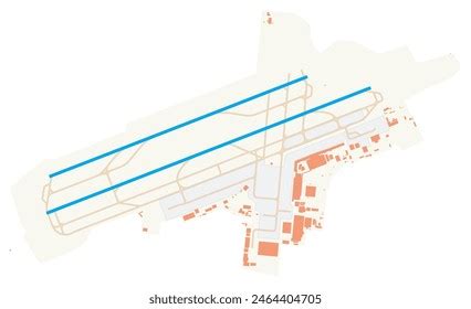 Map Tan Son Nhat International Airport Stock Vector Royalty Free
