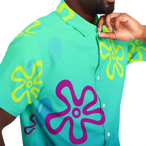 Spongebob Buttons Up Shirt Rave Bonfire