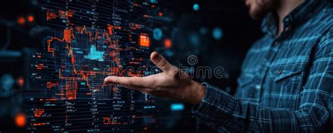 A Person Interacting With A Futuristic Digital Interface Showcasing Technology And Innovation In