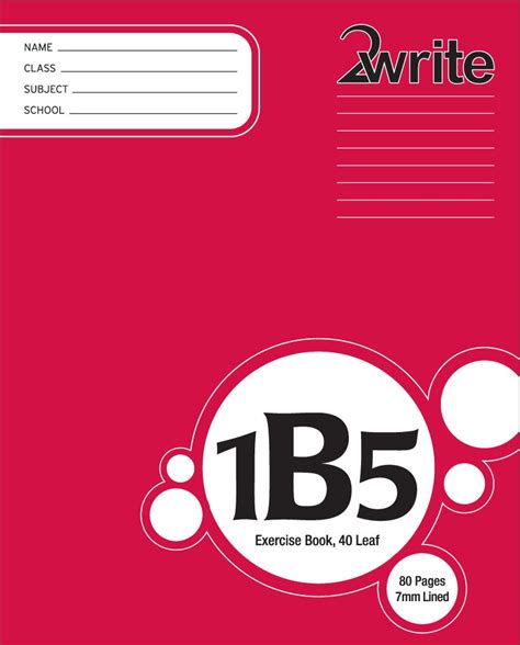 1b5 Exercise Book 2write Stationery City