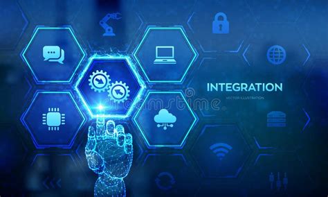 Integration Data System System Integration Technology Concept Industrial And Smart Technology