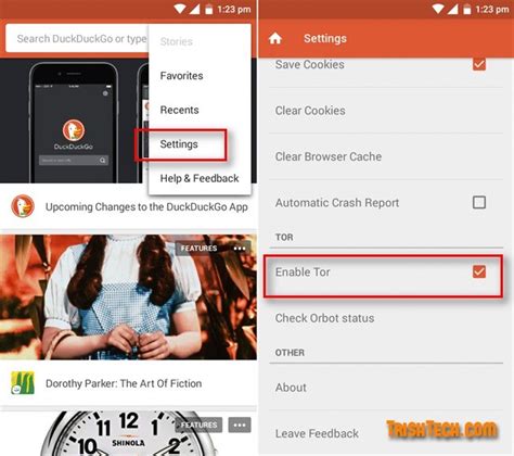 How To Use Tor Proxy In Duckduckgo Privacy Browser For Android