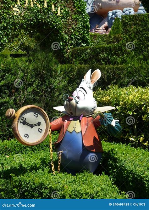 White Rabbit From The Disney Movie Alice In Wonderland With His Watch