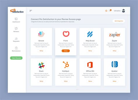 integration setting ui design patterns dashboard design web app design