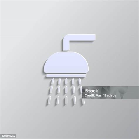 욕조 욕실 샤워 용지 스타일 아이콘 용지 스타일 벡터 아이콘입니다 0명에 대한 스톡 벡터 아트 및 기타 이미지 0명 가정 생활 가정의 방 Istock