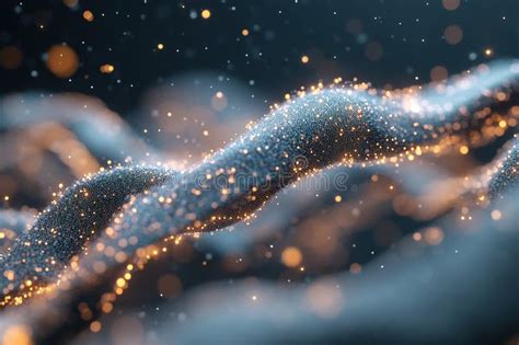 Abstract Glowing Particles Form An Intricate Web Like Structure