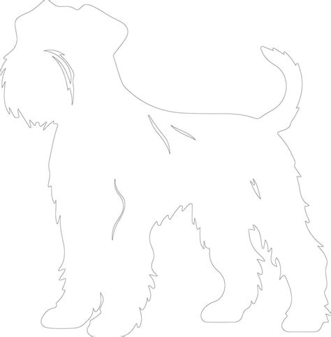Soft Coated Wheaten Terrier Outline Silhouette 38490474 Vector Art At