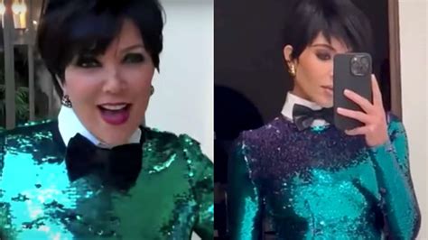 Kim Kardashian Dresses As Tiktok ‘krissed Meme For Kris Jenners