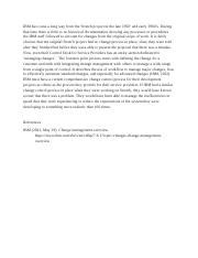 Evolution Of Change Management At IBM From The Stretch Project Course Hero