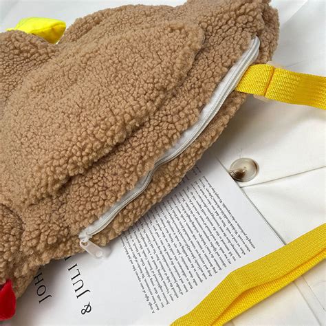 Badu Bg Забавна дамска плюшена чанта във формата на кокошка Сладко карикатурно пиле Чанта за