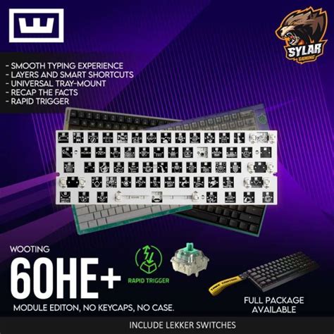 Promo Wooting 60he Module With Lekker Switches Rapid Trigger Diskon 23