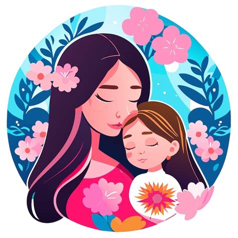 Premium Vector Mom And Daughter Love Background For Mothers Day