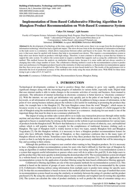 Pdf Implementation Of Item Based Collaborative Filtering Algorithm