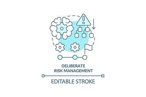 Deliberate Risk Management Icon Outline Icons ~ Creative Market