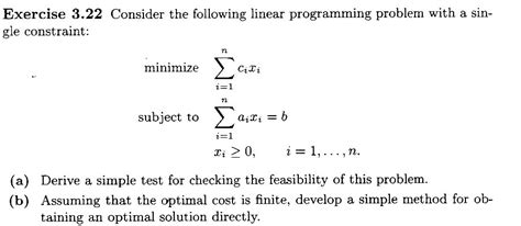 Feasibility Of A Linear Programming Problem