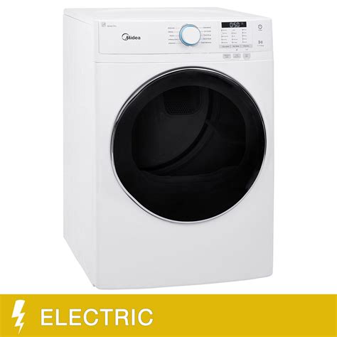 Midea 8 0 Cu Ft White Electric Dryer With Stacking Kit Costco