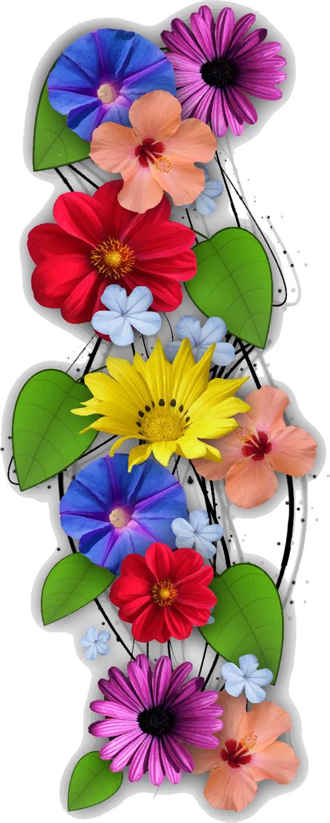 Clipart Vertical Flowers