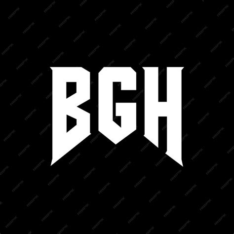 기술 회사 Bgh의 글자 로고 디자인 검은색과 색 색상 조합 Bgh 로고 Bgh 터 Bgh 디자인 Bgh 아이콘 Bgh 알파 Bgh 타이포그래피 로고 디자인 프리미엄 벡터