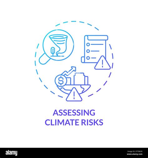 Gradient Thin Line Icon Assessing Climate Risks Concept Stock Vector Image And Art Alamy