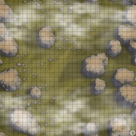 Rocky Grassy Hillside Battlemap Ttrpg Map For Dandd And Roll20 Mistcharter Maps