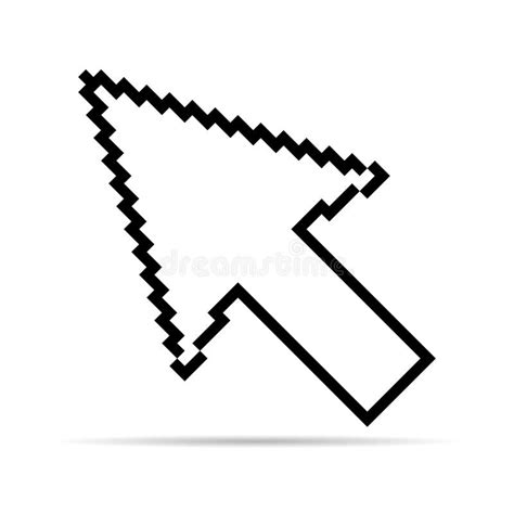 Arrow Pixel Icon Shadow Web Cursor Click Mouse Symbol Computer