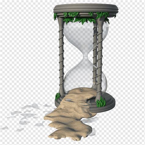 Hourglass Sand Broken Leaves Glass Timer Mystery Fantasy 3d