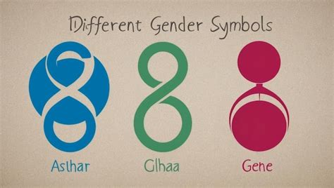 Stylized Gender Symbols Representing Unity And Diversity In