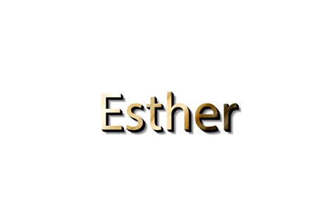 Esther 3d Name 15079659 Png
