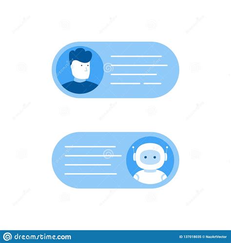 Chatbot Concept Man Chatting With Chat Bot Stock Vector Illustration Of Media Customer