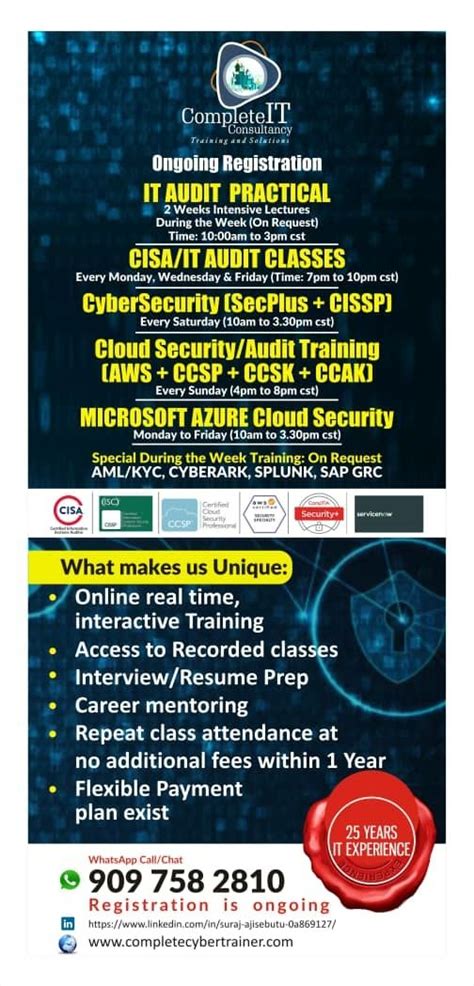 Suraj Ajisebutu On Linkedin Cisa Cissp Cybersecurity Itaudit Cloud